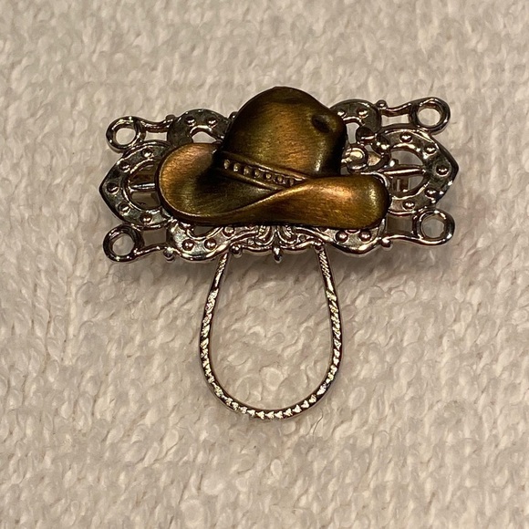 Jewelry | Western Cowboy Hat Lasso Gold And Silver Tone Unisex | Poshmark